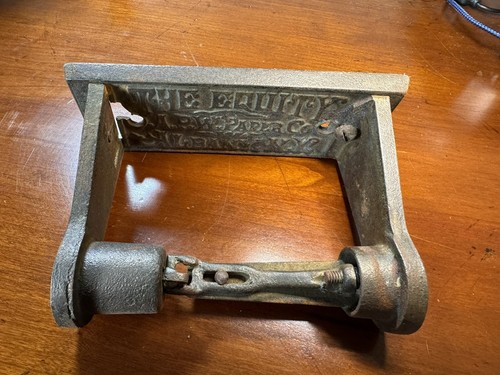 Antique 1893 Cast Iron Toilet Paper Holder "The Equity" A P W Paper Co ...