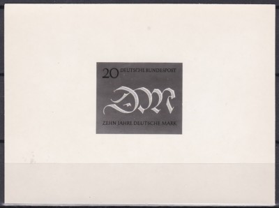 Photo Essay Germany Sc787 Currency Reform 10th Anniversary, Unissued 11 ...