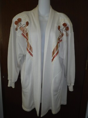 NWOT Lacy Afternoon Shell Kepler Cardigan / Duster Sequin Lace Pearl Sz ...