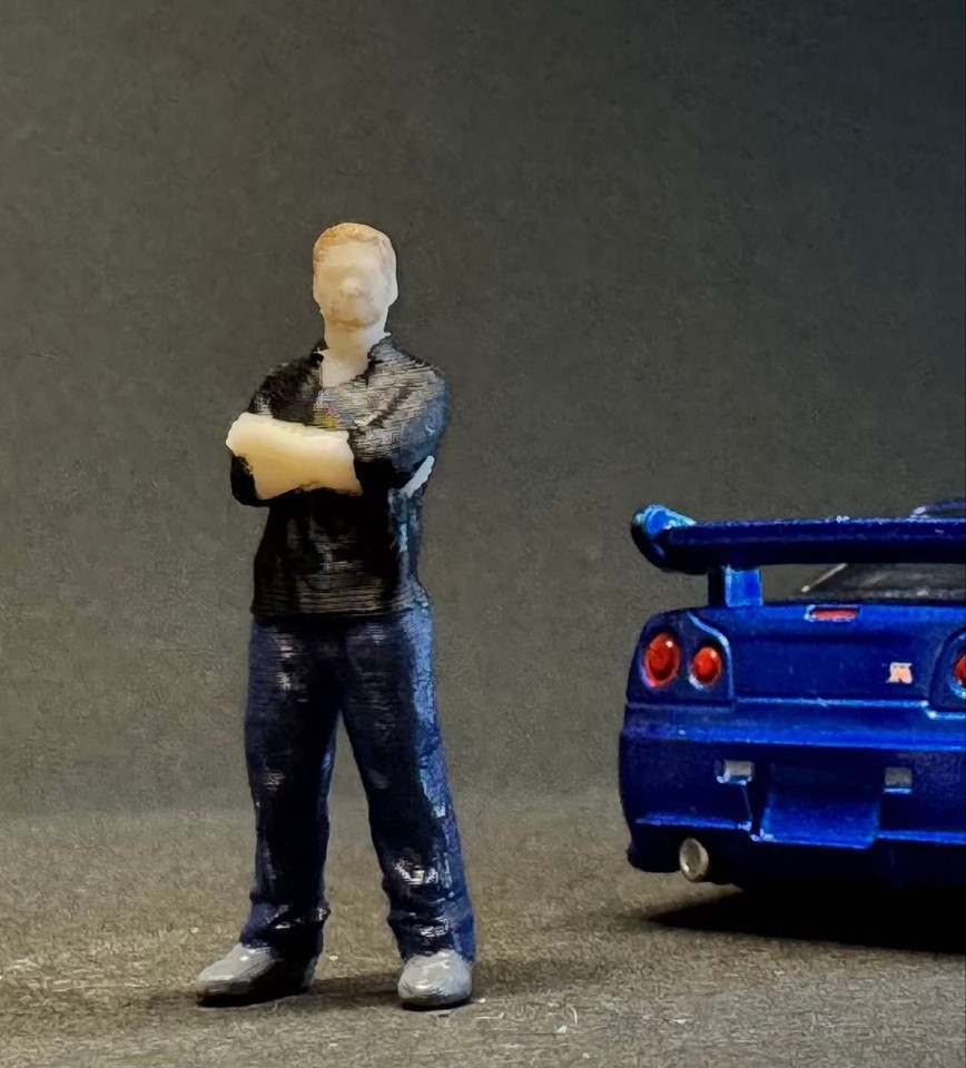 Hobby Gacha EX Fast & Furious MAX R34 GTR Figure + Mini Car Nissan ...