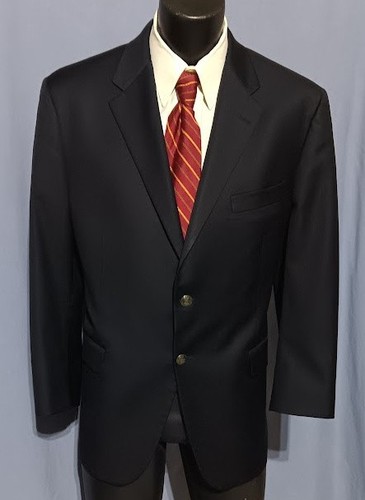 Hickey Freeman Current Gold Label Sport Coat 48R Blue Metal Buttons | eBay