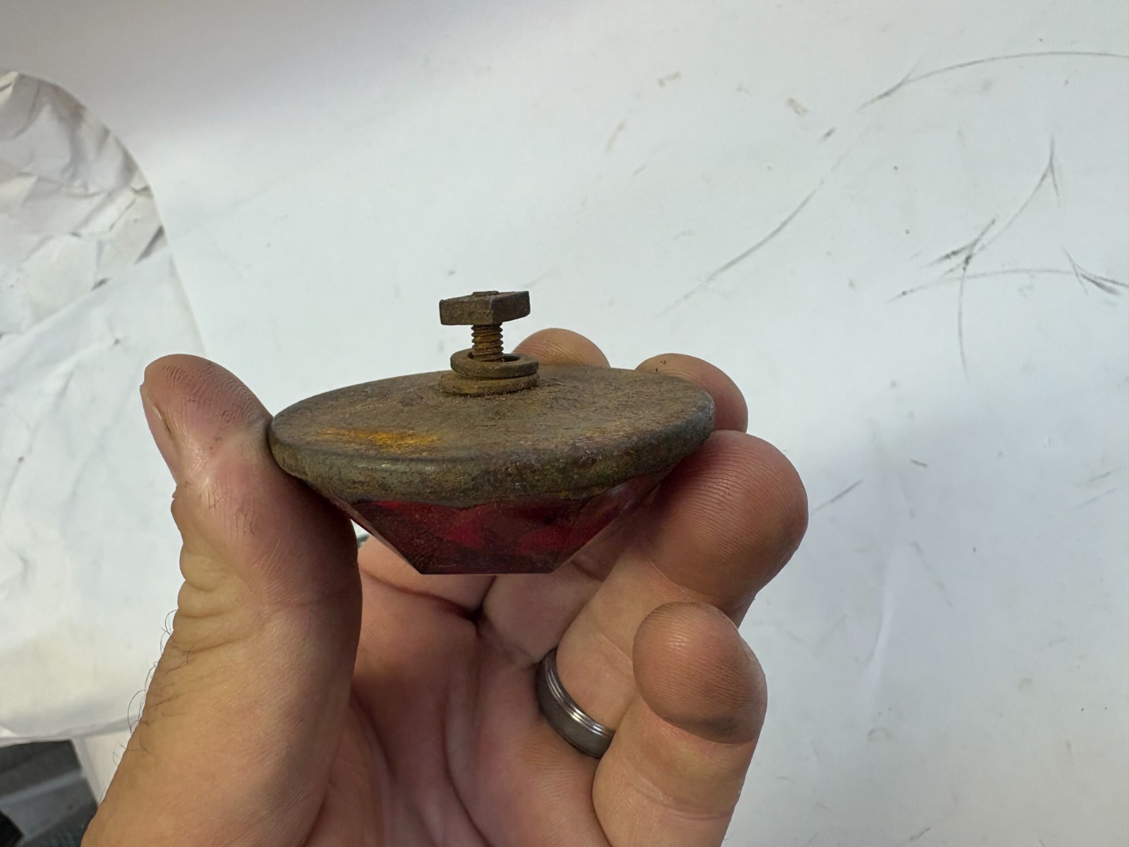 Harley Indian large jeweled red facet reflector 2 1/4" | eBay