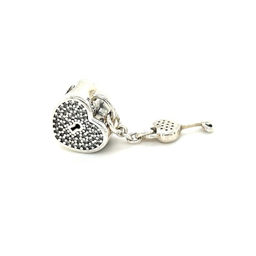 Pandora Pave Heart with Key Charm | eBay