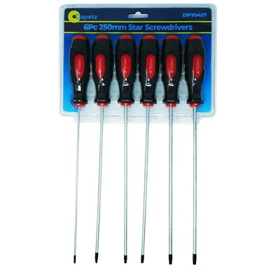 Star Screwdriver Set Extra Long Torx T10 T15 T20 T25 T27 T30 6Pc 250mm ...
