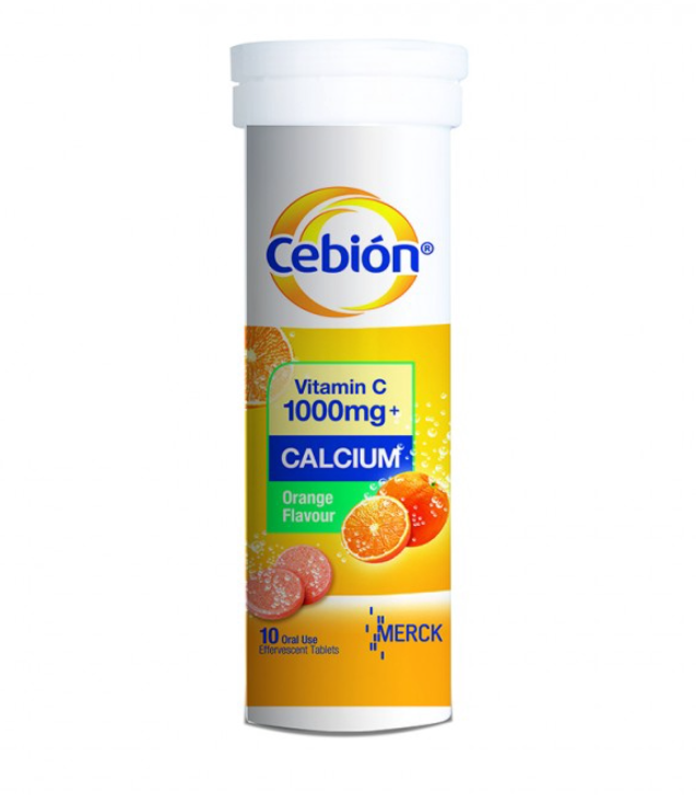 4 X 1000mg Cebion Effervescent Vitamin C 10's Vitamin Daily Supplement ...