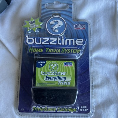 Cadaco Buzztime Home Trivia System Everything Game Cartridge Trivia ...
