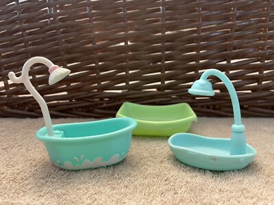 Littlest Pet Shop Bath Tub Blue Replacement Accessory 2007 Hasbro LPS ...