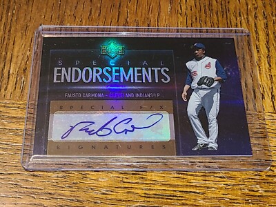 INDIANS FAUSTO CARMONA 2006 UPPER DECK SPECIAL ENDORSEMENTS AUTOGRAPH ...