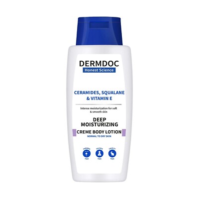 DermDoc Ceramides Squalane & Vitamin E Deep Moisturizing Creme Body ...
