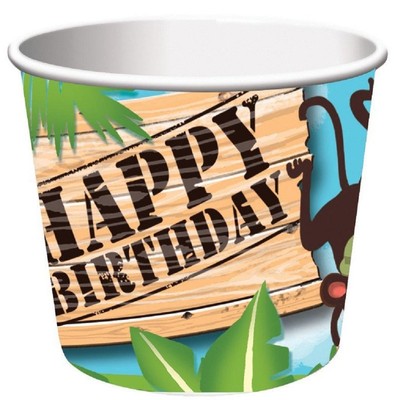 Jungle Animal Safari Monkey Kids Birthday Party 9 oz. Paper Treat Cups ...