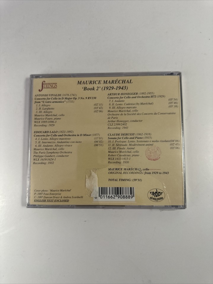 MAURICE MARECHAL Book 2 (1929-1943) Vivaldi - Allow - Honegger CD | eBay