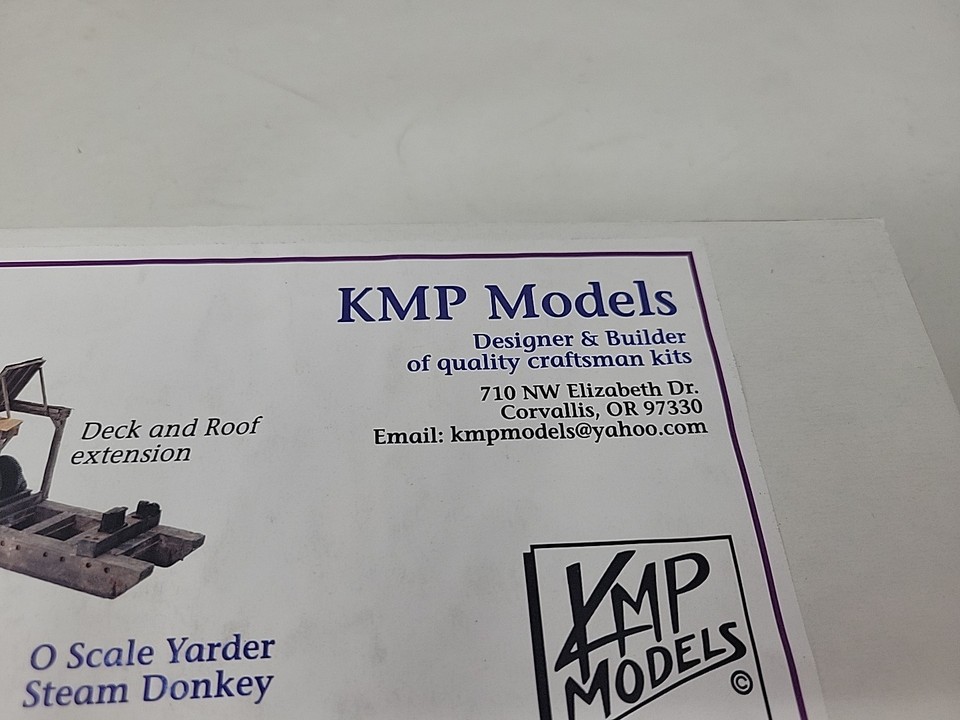 KMP Models O-scale Yarder Steam Donkey Craftsman Model Kit NEW | eBay