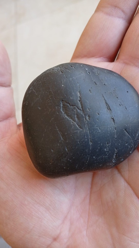 Rare Martian Meteorite – Smooth Heavy Black Stone with Fusion Crust 115 ...