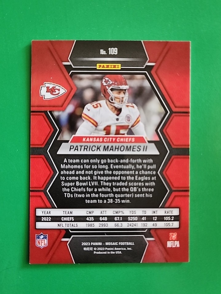 2023 Mosaic Patrick Mahomes II #109 KC Chiefs | eBay