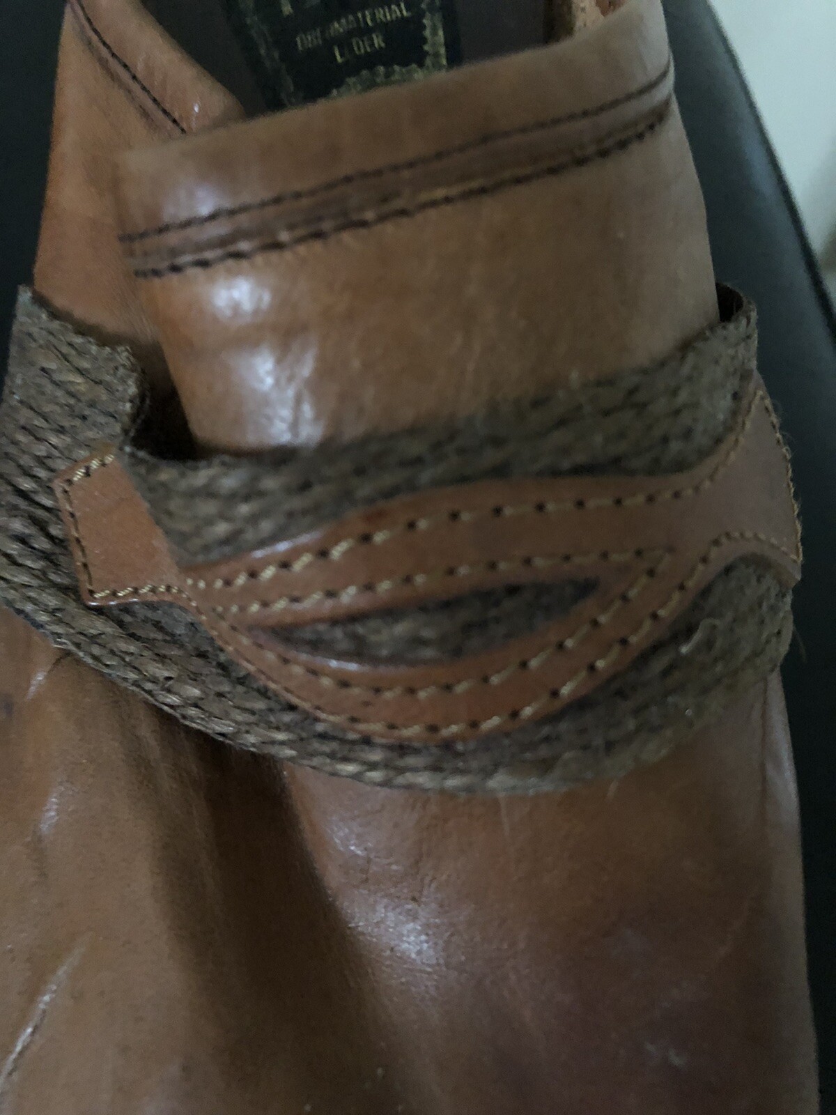 Vintage 1970s Leather Clogs Made in Italy Size 8 Wood… - Gem