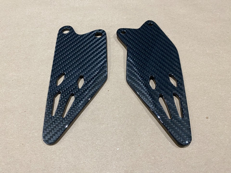 Carbon Fiber 2009-2025 Ninja ZX-6R Rearset Foot Peg Mount Heel Guard ...