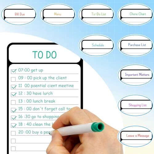 7 PCS Magnetic Dry Erase to Do List White Board 4”x11”, Multifunctional ...