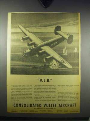 1943 Consolidated Liberator Bomber Ad - V.L.R. | eBay