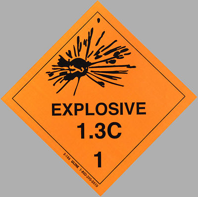 4" EXPLOSIVE Decal DOT Transportation Hazard Sticker Warning Label OSHA ...