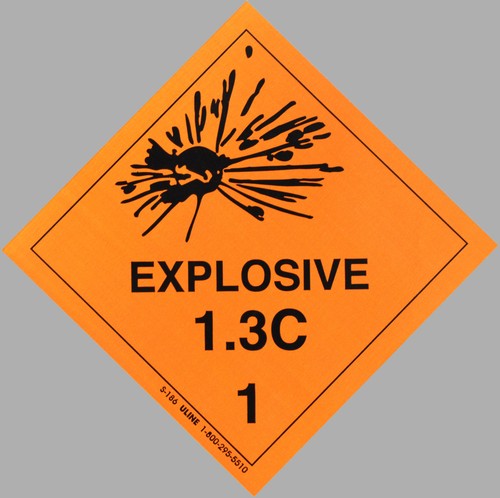 4" EXPLOSIVE Decal DOT Transportation Hazard Sticker Warning Label OSHA ...