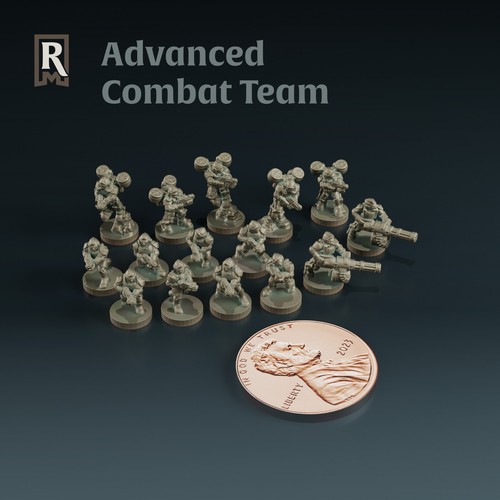 SciFi Advanced Combat Teams - 6mm/8mm - Resinant Miniatures | eBay