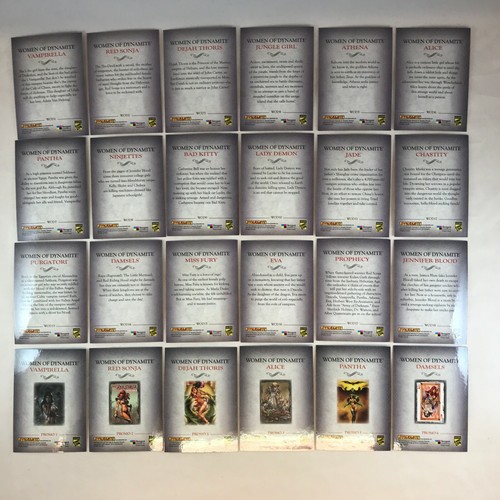 WOMEN OF DYNAMITE SDCC Breygent Complete 18 CARD SET w/ 6 PROMO NO ...