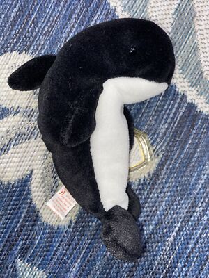 Ty Beanie Baby WAVES the Orca Whale (7 inch) MINT w/ MINT TAGS Plush ...