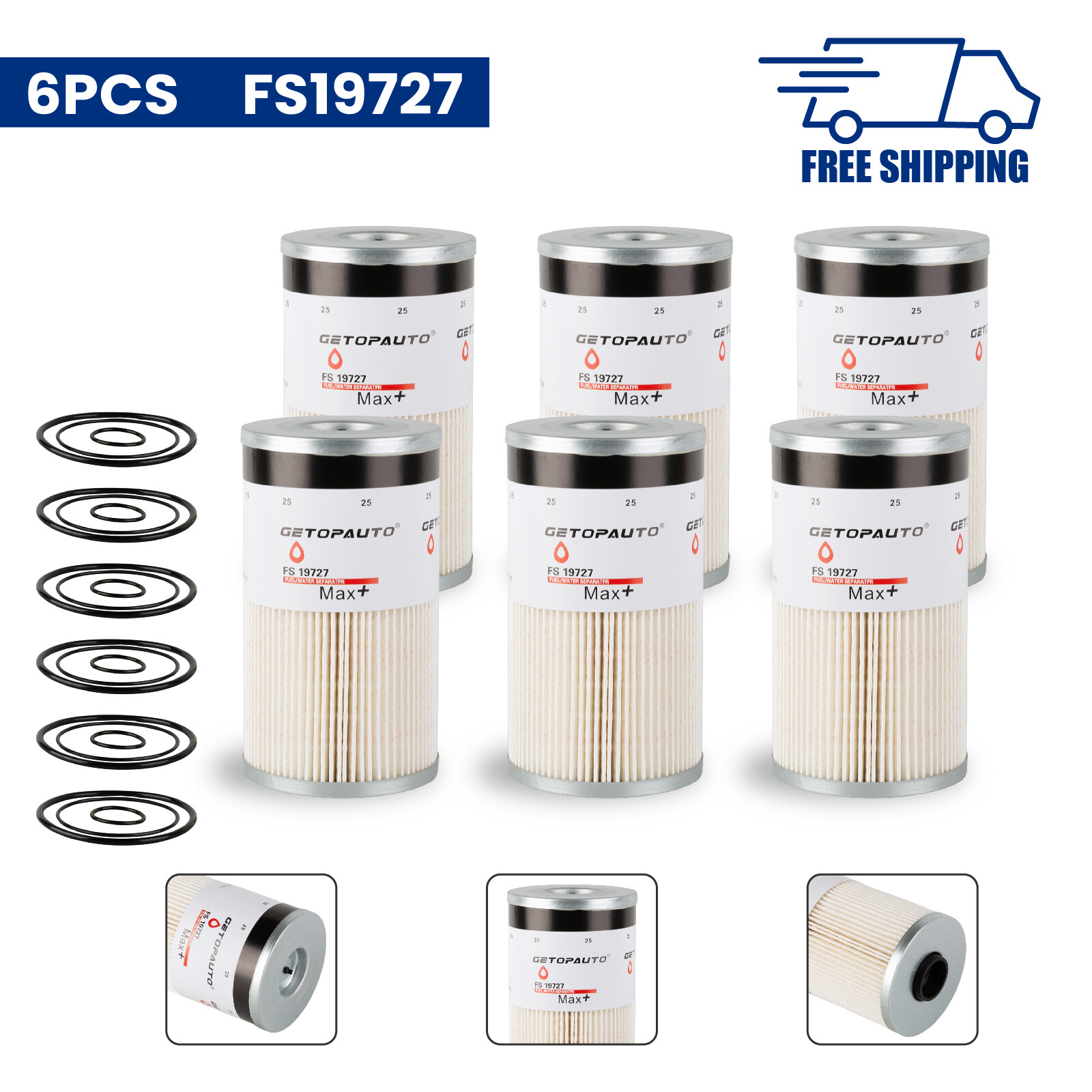 FS19727 Fuel Water Separator Filters For Cummins Davco 382 Replace ...