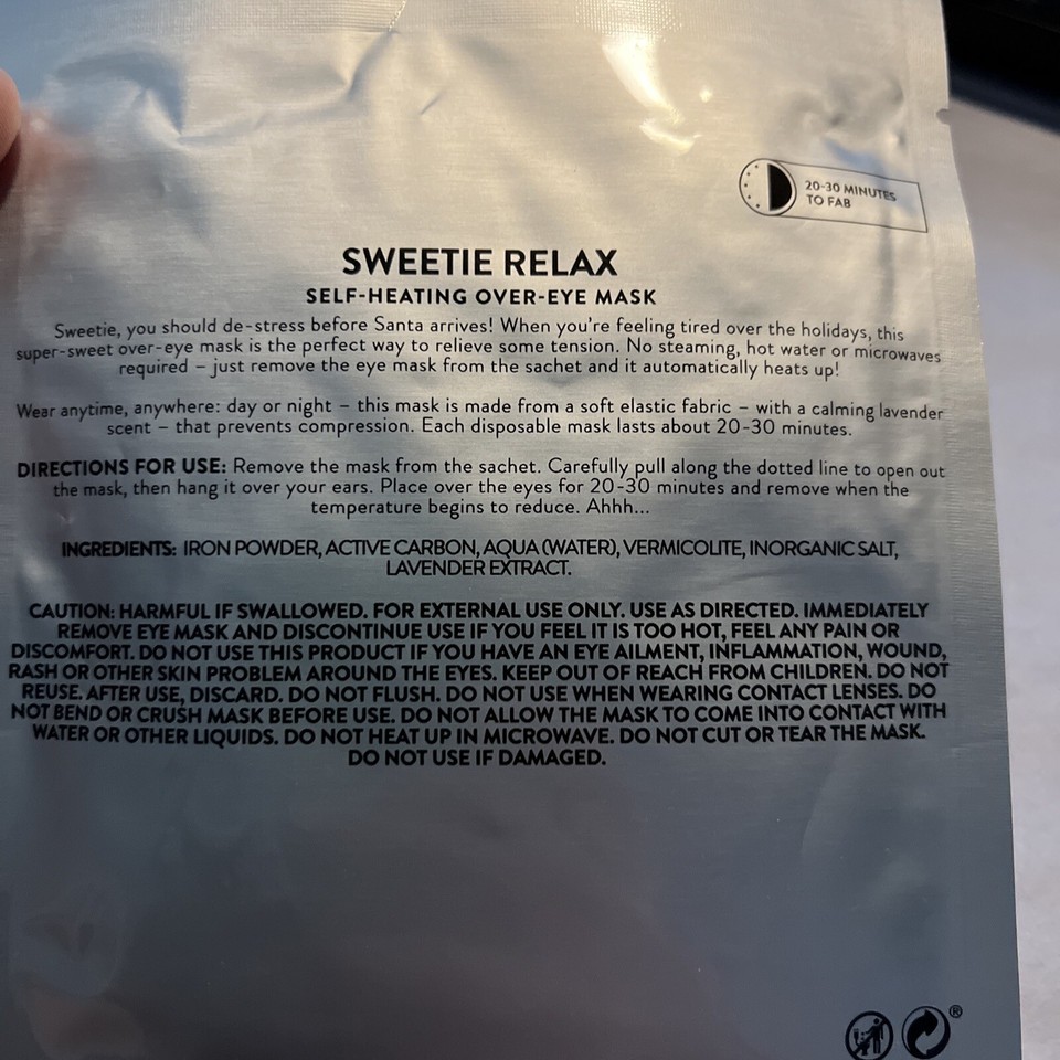 Incredible Sweetie Relax Self Heating Over-eye Mask Lavender Scent | eBay