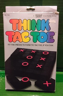 Vintage Think Tac Toe game solitaire game 1984 Croner Games | eBay ...