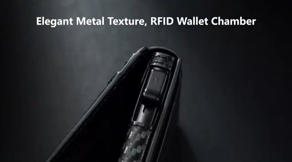 Men's Black tactical magnetic wallet RFID Blocking card holder Aluminum ...