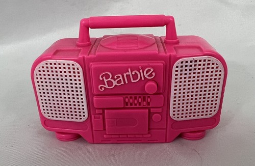 Vintage Barbie 1991 Rappin Rockin Neon Hot Pink Boombox Radio Toy WORKS ...