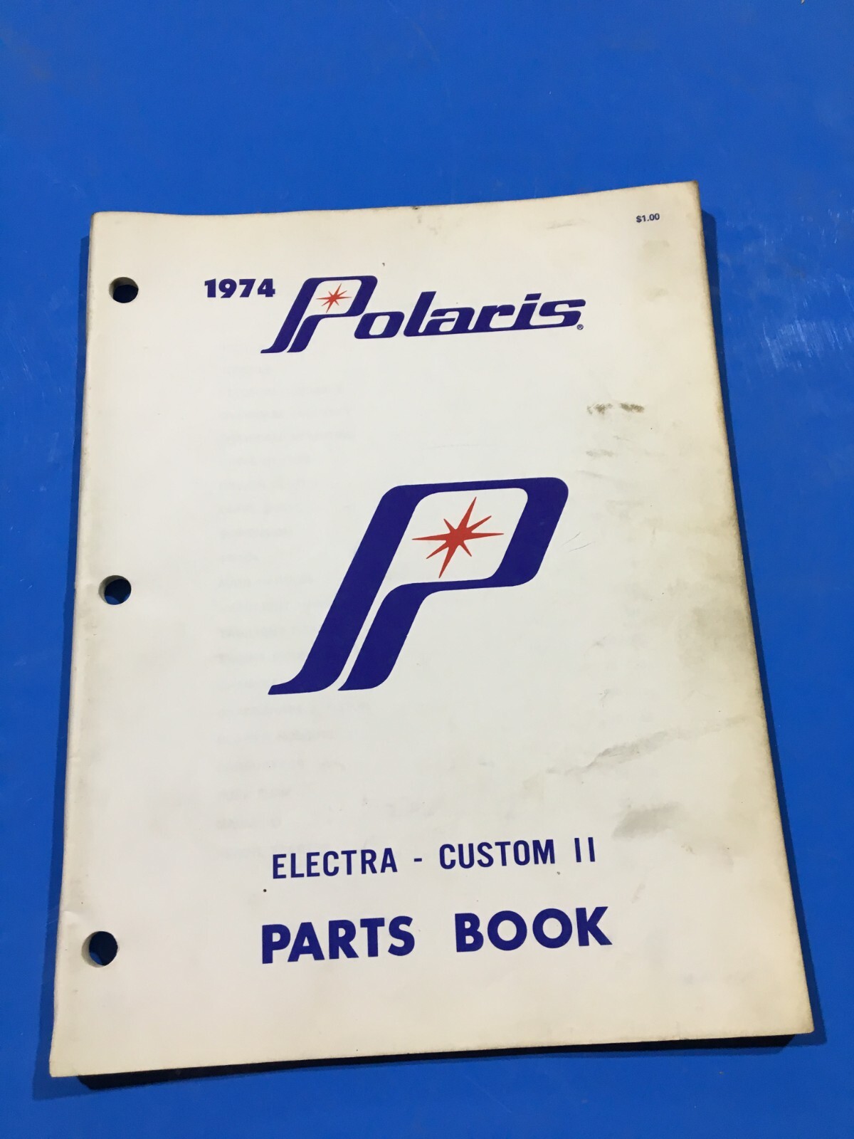 1stAddition NOS Polaris 1974 Electra Custom 2 Parts Book Vintage 340 ...
