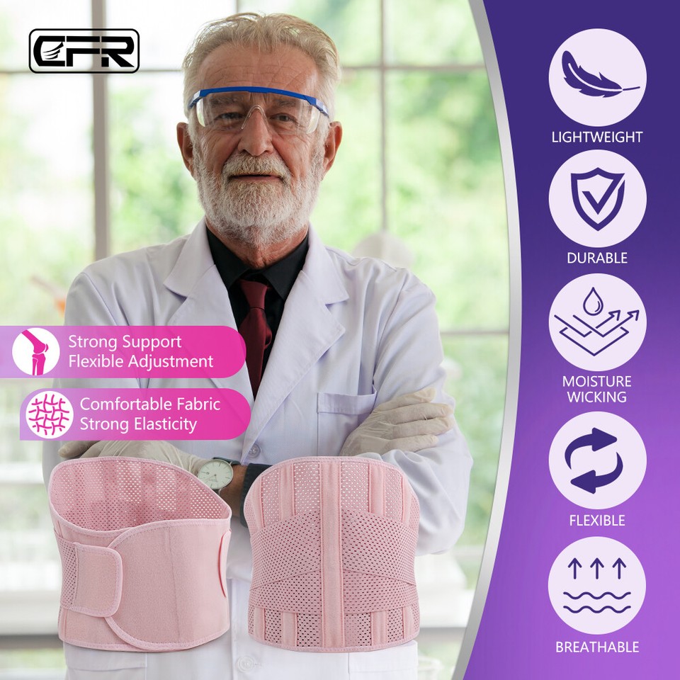 Adjustable Lower Back Brace Lumbar Support Waist Belt Men Women Pain ...