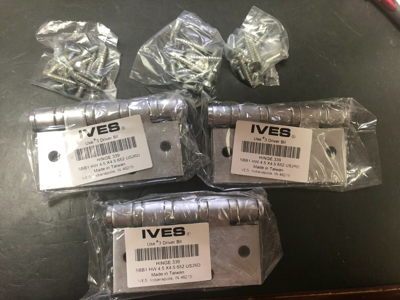 IVES Butt Hinge Satin Chrome Steel 5bb1hw 4.5x4.5 652 for sale online ...