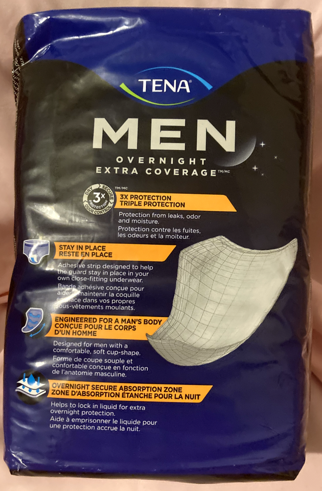 Tena, Men Overnight Extra Coverage Absorbent Guard, 16 Guards, Discreet ...