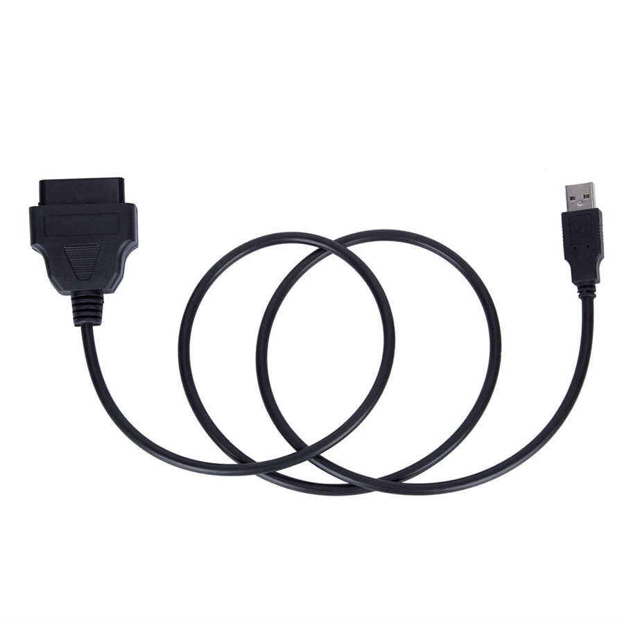 16 Pins OBD2 OBD-II to USB Female Port Charging Cable Adapter Connector ...