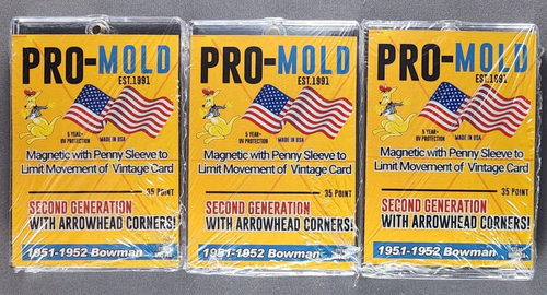 3x Pro Mold MH51SA 1951-1952 Bowman w/ Sleeve 35pt Magnetic Holder One ...