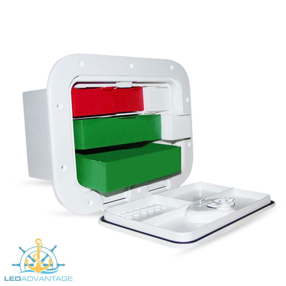 Marine Boat/Caravan Recessed Tackle/Storage Box Complete with 7 ...