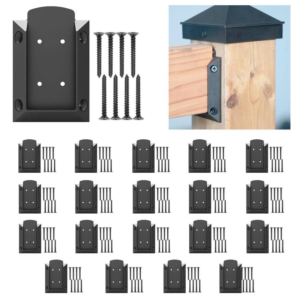 20Pcs Deck Railing Brackets Connectors with 160 Pcs Rust-Free Screws ...