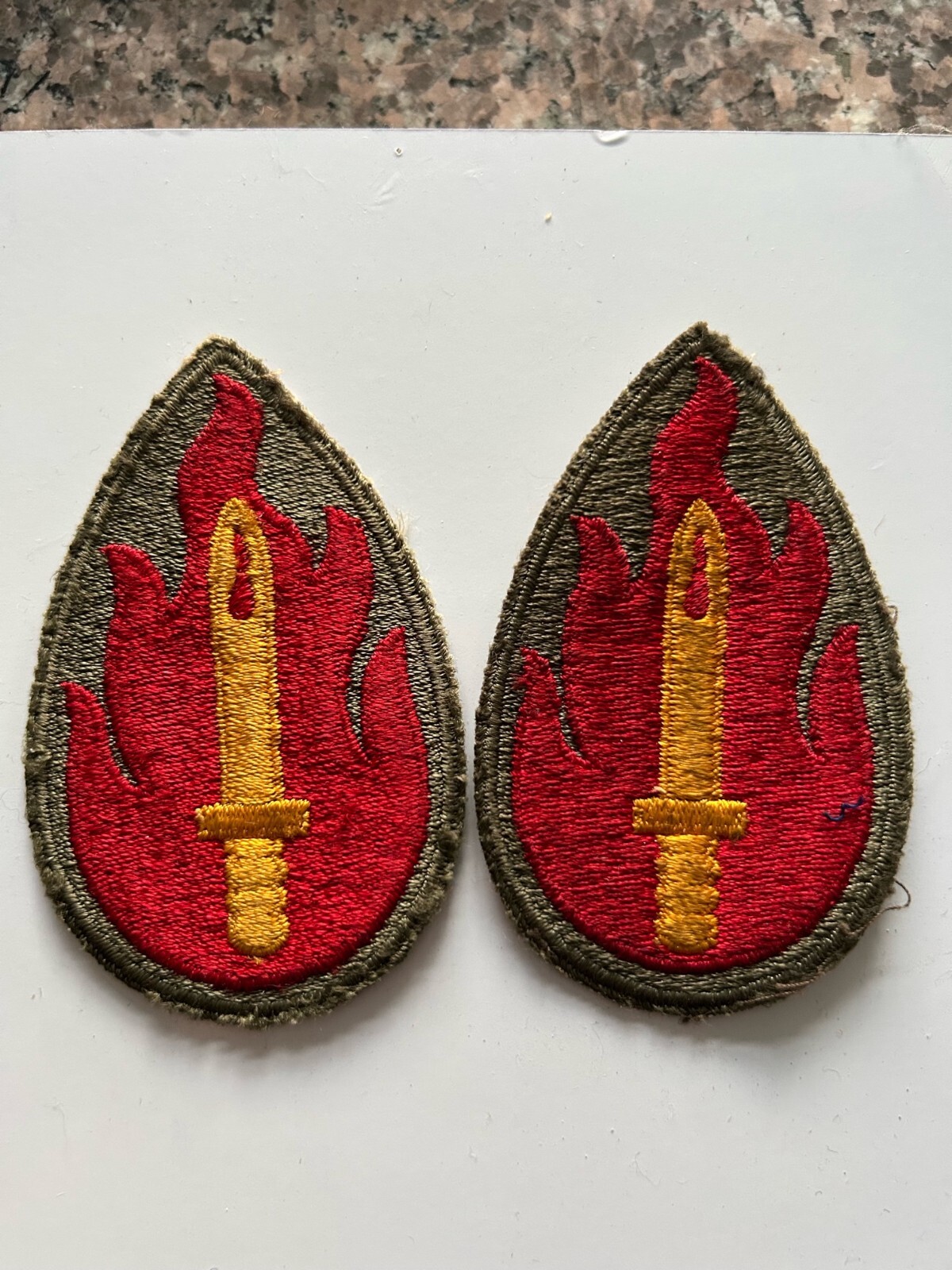 Set of 2 - Vintage WWII US Army 63rd “The Flaming Sword” Divisions ...