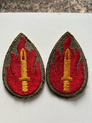 Set of 2 - Vintage WWII US Army 63rd “The Flaming Sword” Divisions ...