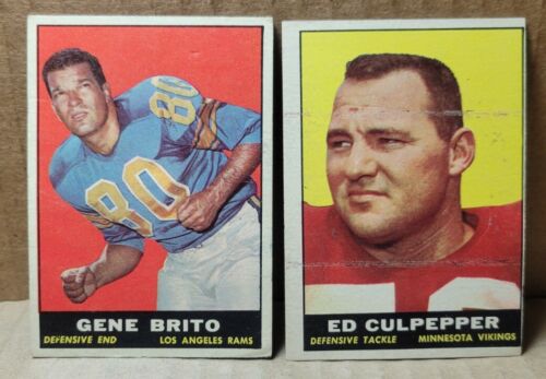 1961 Topps Football #54 & #84 Trading Cards | eBay