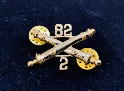 🌟US Army 82nd 2/82 Field Artillery Crossed Cannon Hat Lapel Tie Pin, 1 ...