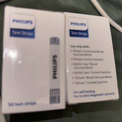 100 Philips Diabetic Blood Glucose Test Strips Expires 2/2026 | eBay