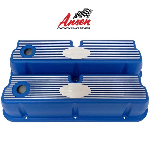Ford 289, 302, 351 Windsor Blue Valve Covers - Narrow Fin - Custom ...