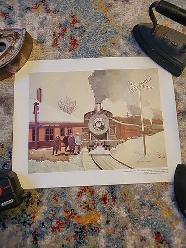Print Arch McDonnell Painting Claremont Junction Railroad Station NH ...
