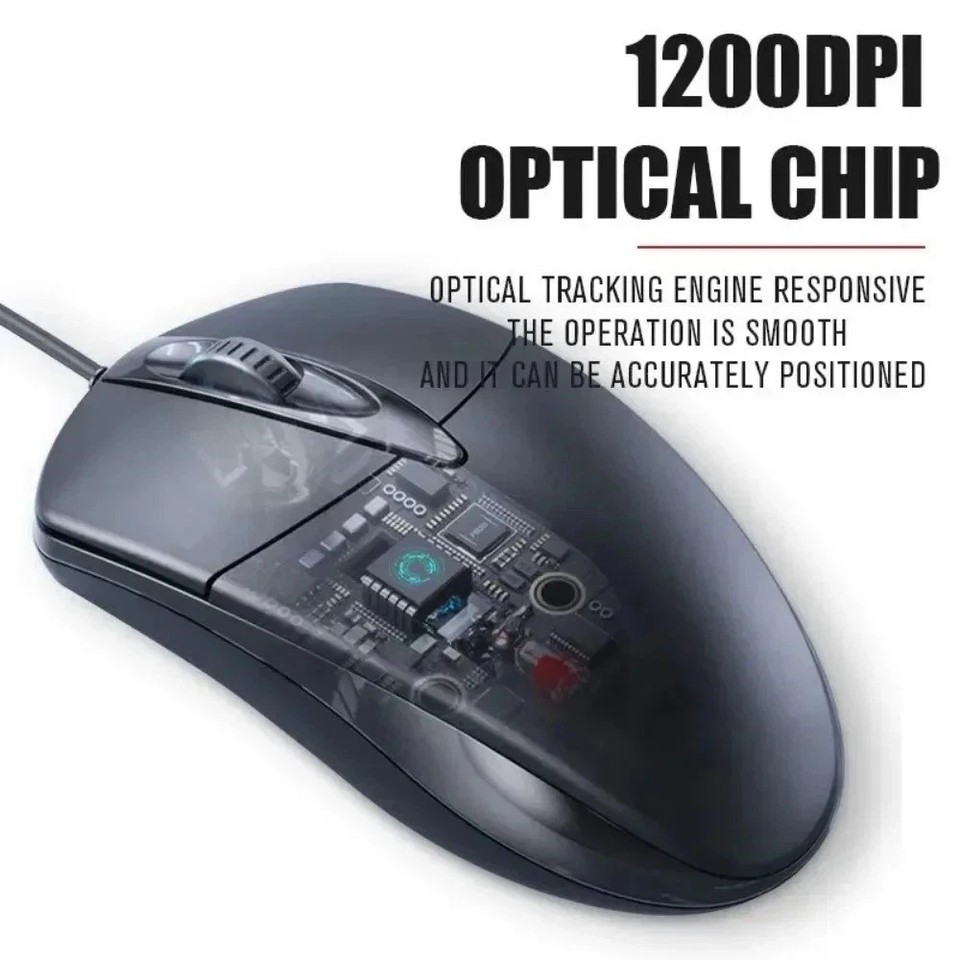 USB 2.0 Optical Wired Scroll Wheel Mouse PC Laptop Notebook Desktop ...