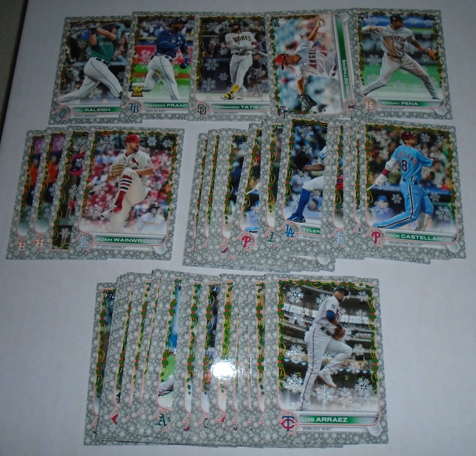 2022 Topps Holiday metallic snowflake complete your set lot baseball ...