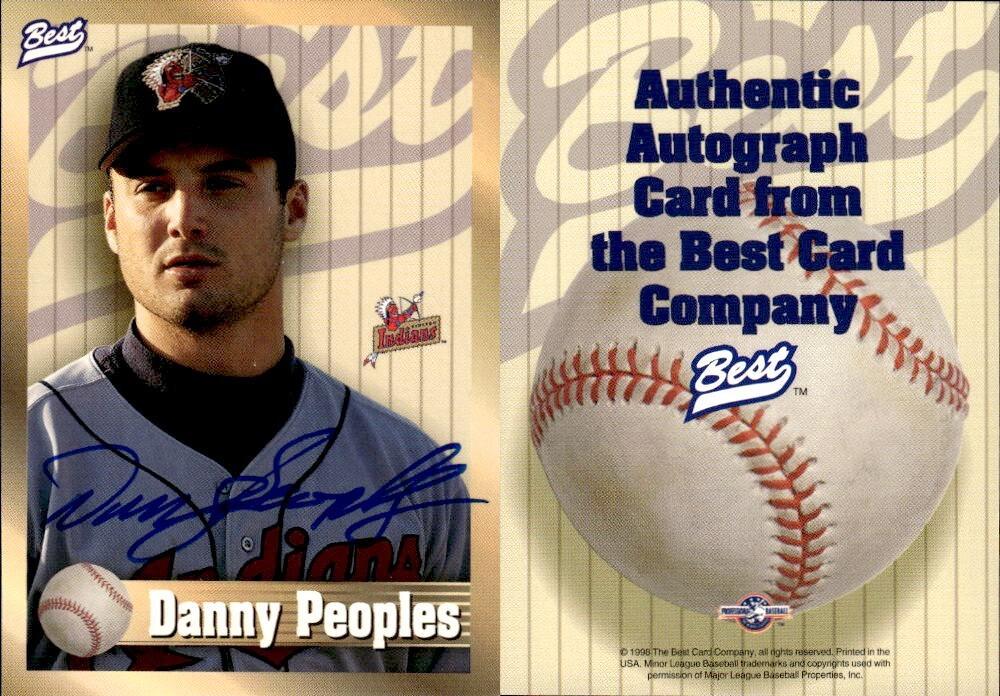 DANNY PEOPLES 1998 BEST AUTHENTIC AUTOGRAPH ON-CARD AUTO KINSTON ...